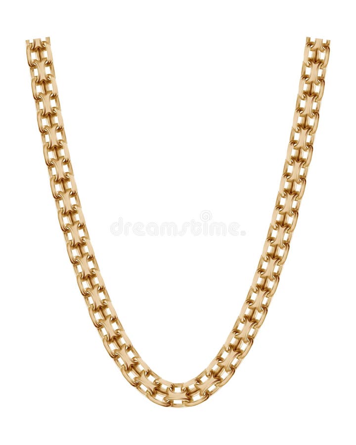 Gold chain stock vector. Illustration of metal, stainless - 155971652