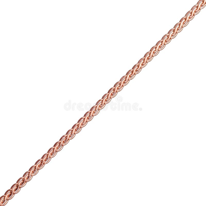 Gold Chain on a White Background Macro Photography Stock Image - Image ...