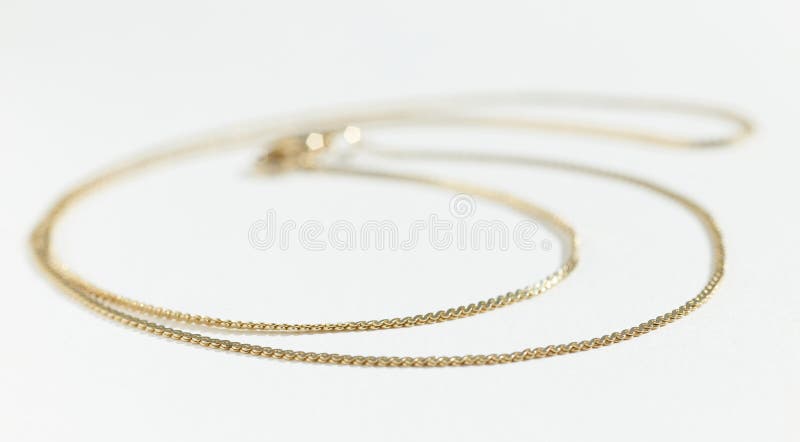 Gold Chain on White Background Stock Image - Image of background ...