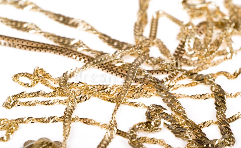 Gold chains stock photo. Image of precious, decorative - 3406120