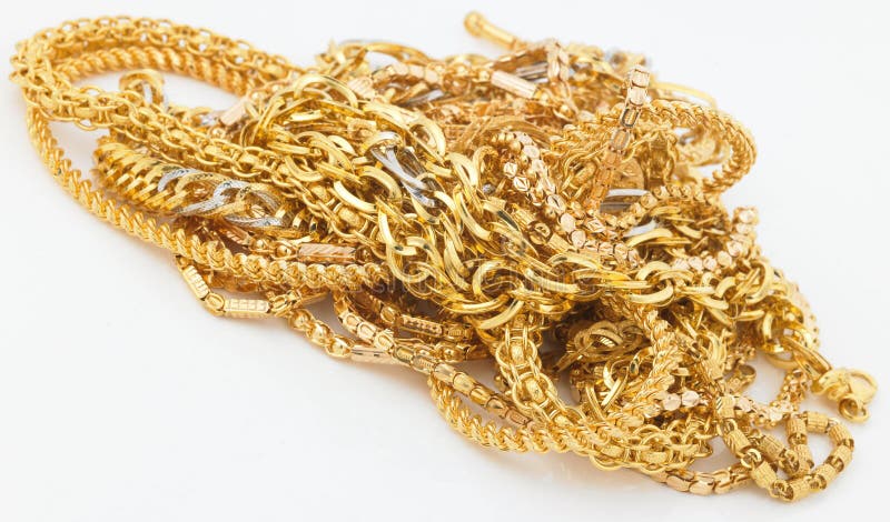 Gold Chains Stock Photo - Image: 8386390