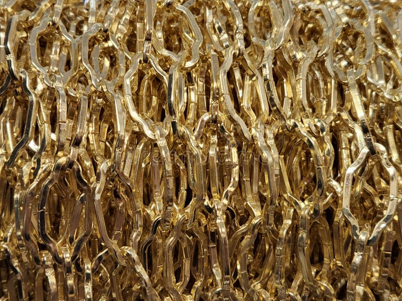 Gold Chains. Background of Gold Plated Chains Stock Image - Image of ...