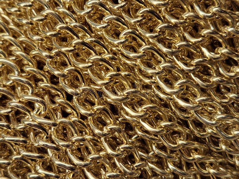 Gold Chains. Background of Gold Plated Chains Stock Image - Image of ...