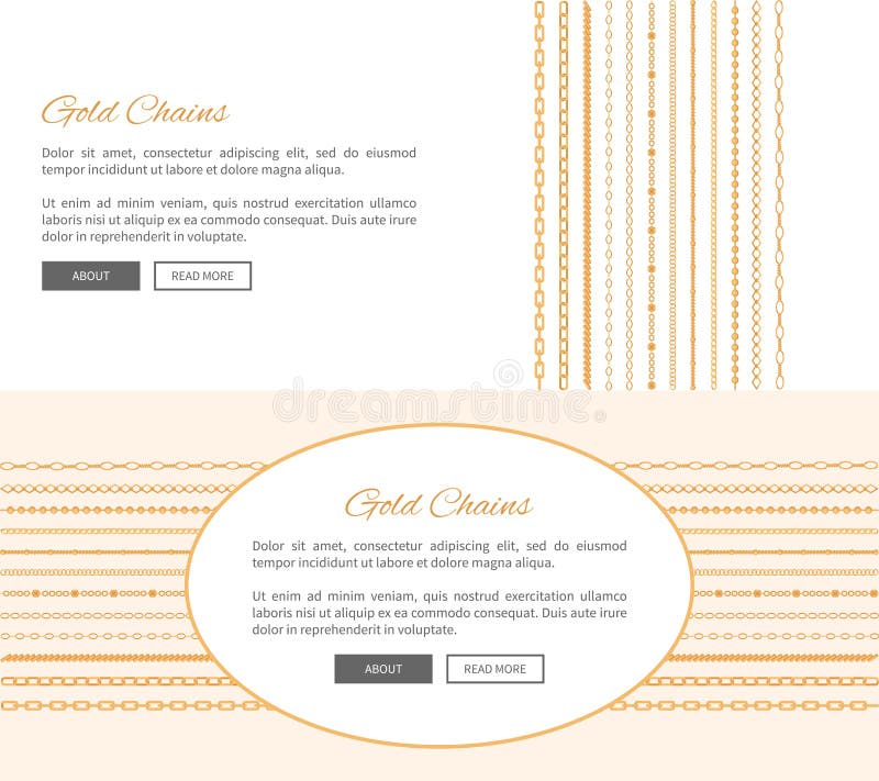 Gold Chains and Text Sample Vector Illustration Stock Vector ...