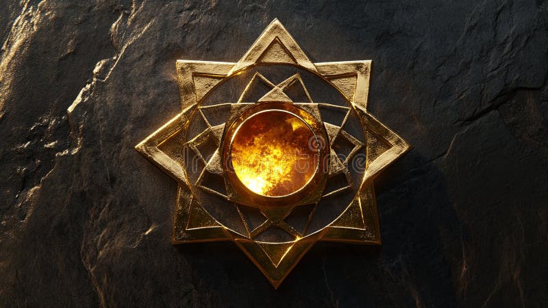 Gold Chakra Emblem Styled Subtle Shadows Representing Republic Stock ...