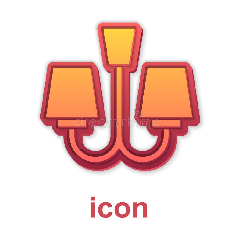Gold Chandelier Icon Isolated on White Background. Vector Stock Vector ...