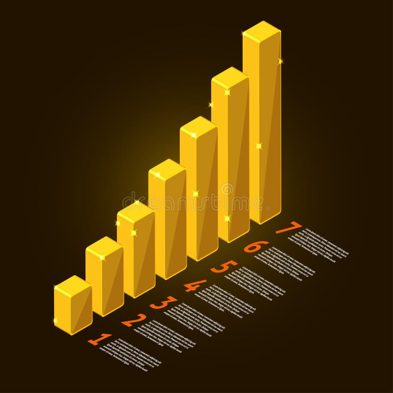 Gold Chart stock illustration. Illustration of marketing - 61359097