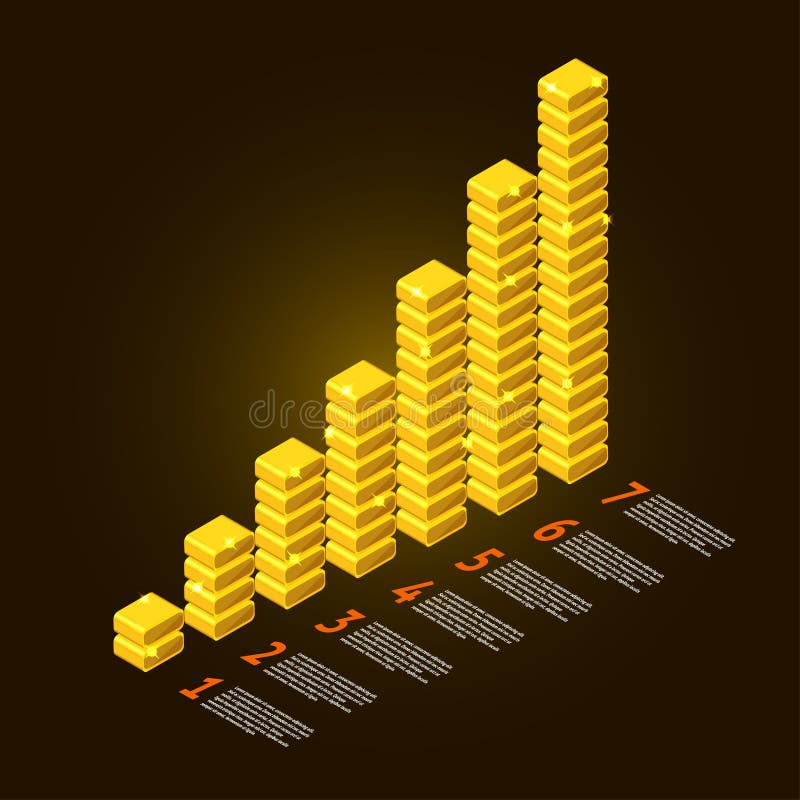 Gold Chart stock illustration. Illustration of earnings - 61358963