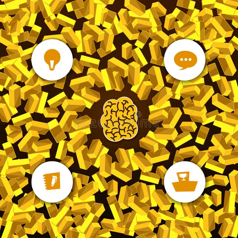 Gold Chart stock vector. Illustration of gold, diagram - 61357827