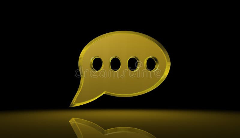 Gold Chat Sing,3D Illustration Stock Illustration - Illustration of ...