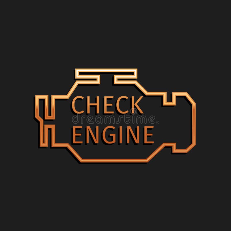 Check engine icon isolated stock vector. Illustration of equipment ...