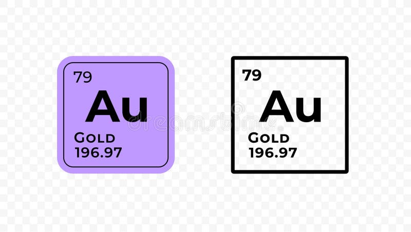 Gold, Chemical Element of the Periodic Table Vector Stock Vector ...