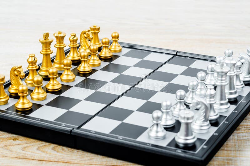 Gold chess pieces stock photo. Image of fight, leisure - 237050320
