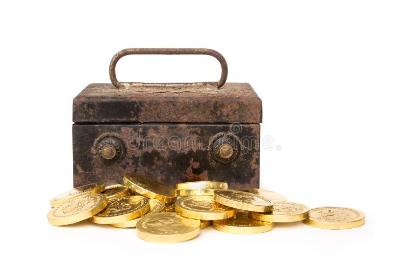 Gold chest stock image. Image of gold, ancient, iron - 44142537