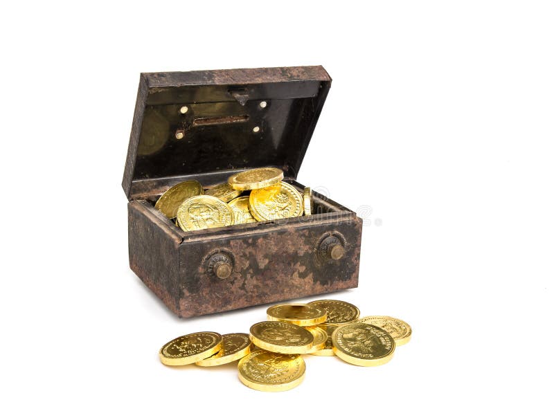 Gold chest stock photo. Image of money, metal, iron, treasure - 44142540