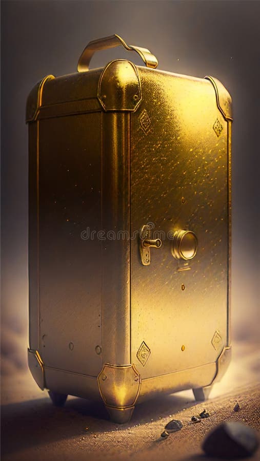 Gold Chest Illustration Artificial Intelligence Artwork Generated Stock ...