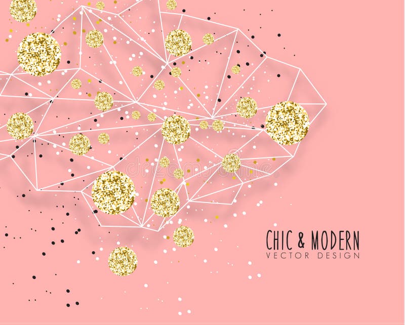 Gold Chic Background Vector Design Element Stock Illustration ...
