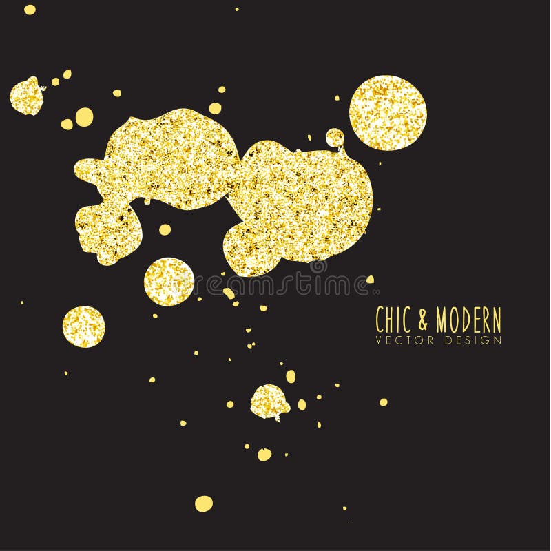 Gold Chic Background Vector Design Element Stock Illustration ...