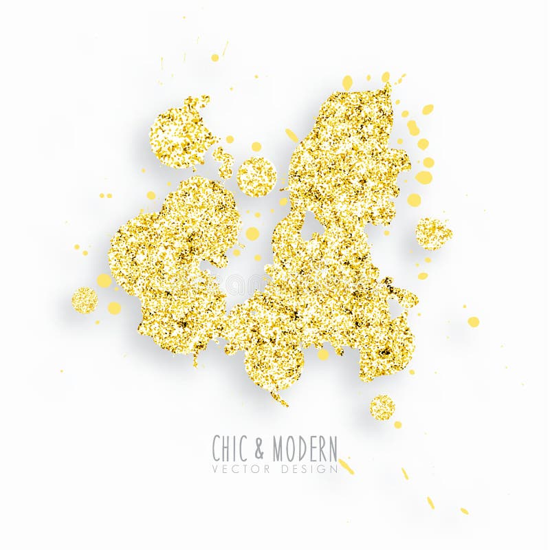 Gold Chic Background Vector Design Element Stock Illustration ...