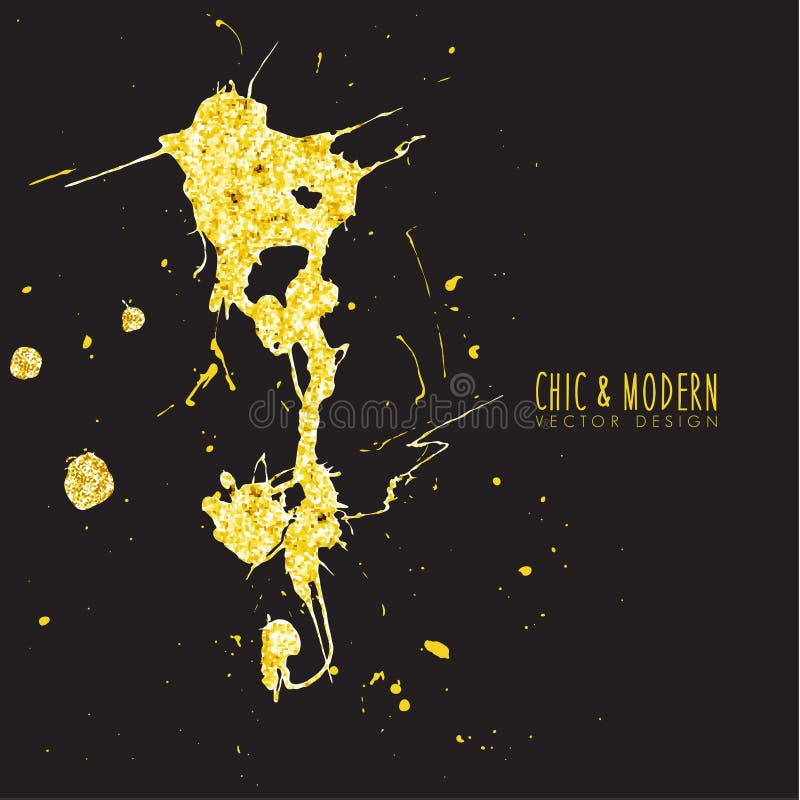 Gold Chic Background Vector Design Element Stock Illustration ...