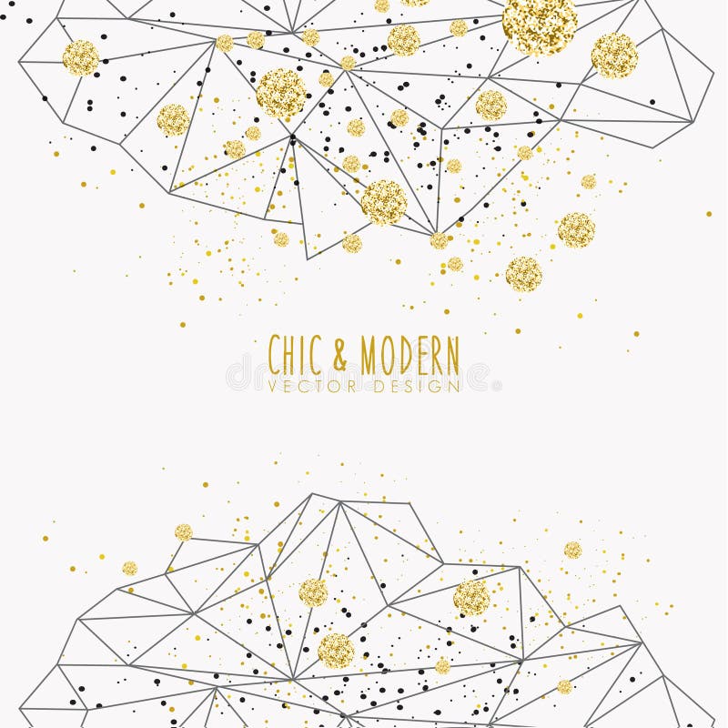 Gold Chic Background Vector Design Element Stock Illustration ...