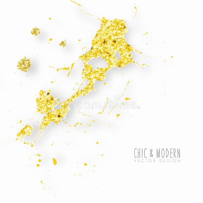 Gold Chic Background Vector Design Element Stock Illustration ...
