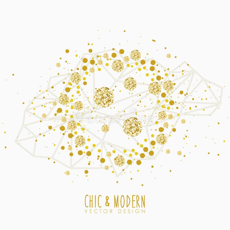 Gold Chic Background Vector Design Element Stock Illustration ...