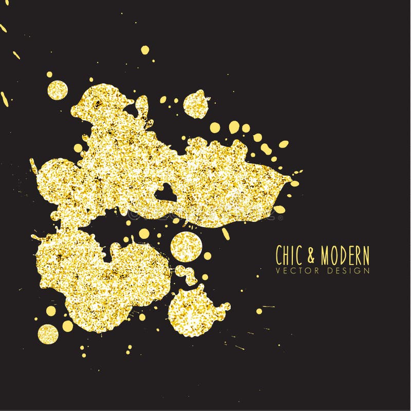 Gold Chic Background Vector Design Element Stock Illustration ...