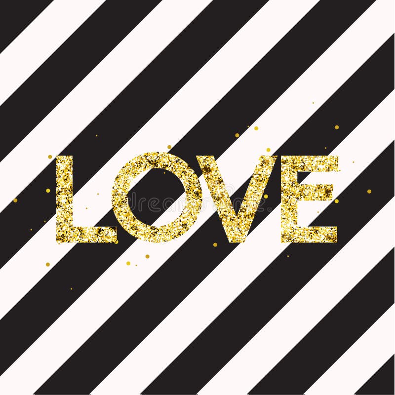Gold Chic Love Background Vector Design Element Stock Illustration ...