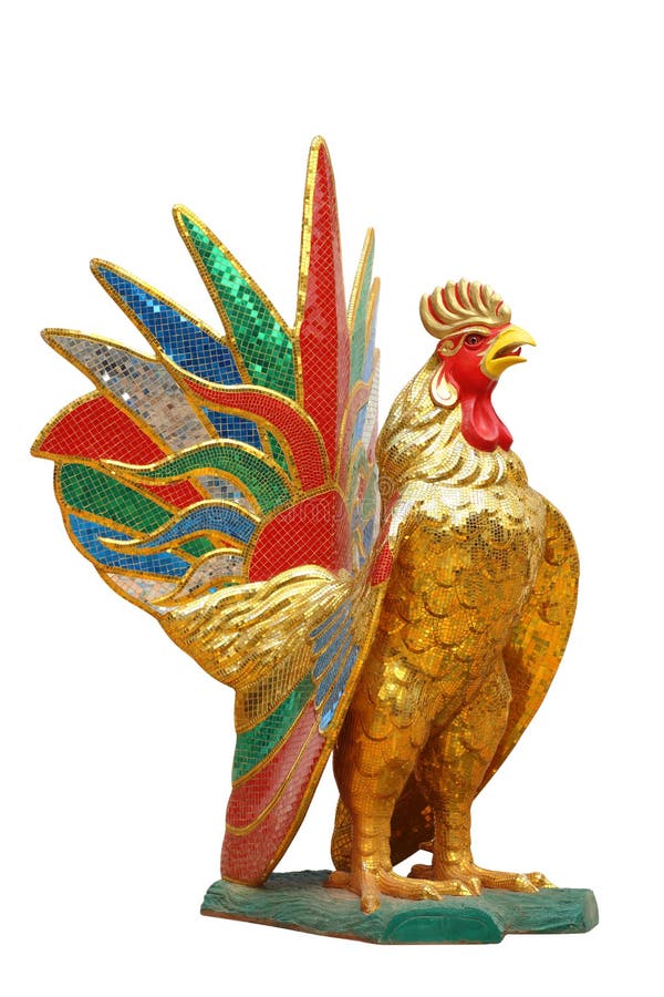 Gold chicken weather vane stock image. Image of cloud - 6498729