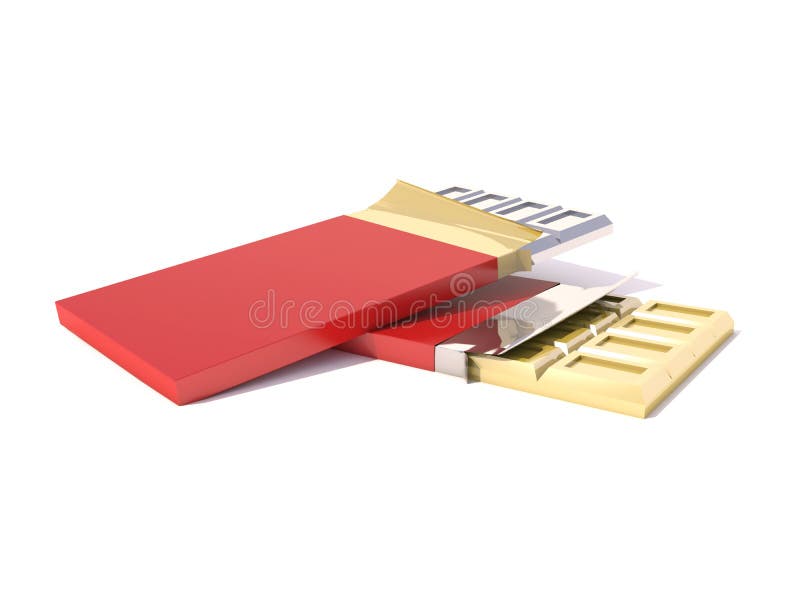 Gold Chocolate Bar Illustration Flat Vector Stock Photo - Illustration ...