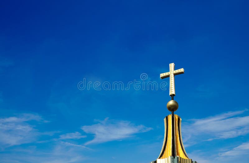 Gold Christian cross stock image. Image of christian - 60929337