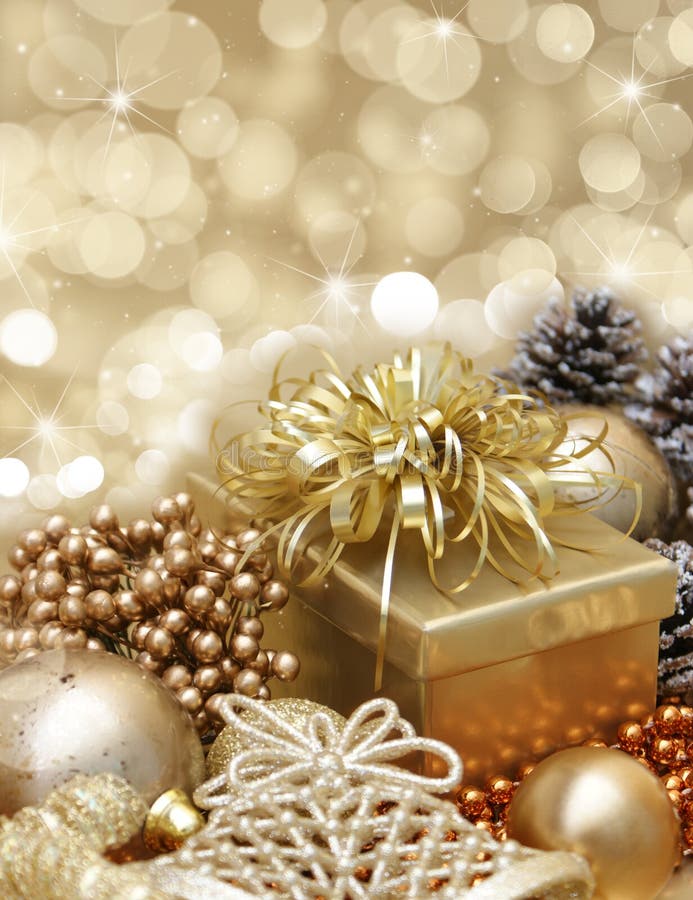 Gold Christmas background stock image. Image of gold - 28044375