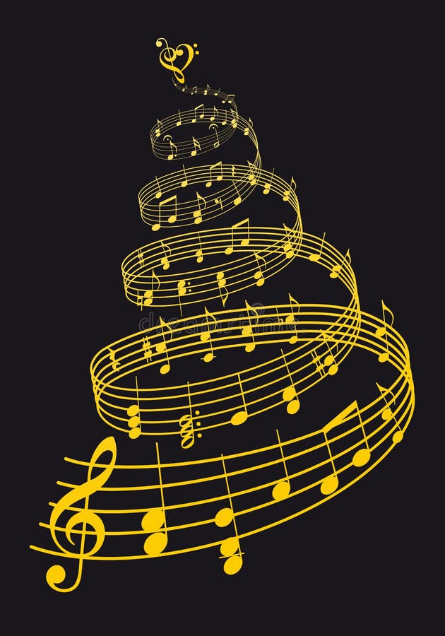Christmas Tree Music Notes Stock Illustrations – 827 Christmas Tree ...