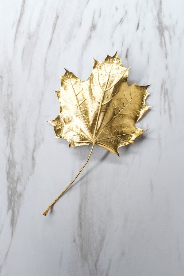 Gold Christmas Maple Leaf stock photo. Image of leaf - 134834024