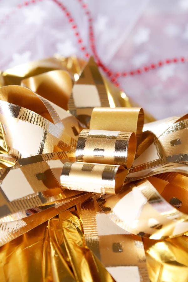 Gold gift box stock image. Image of ribbon, year, giftbox - 27870347