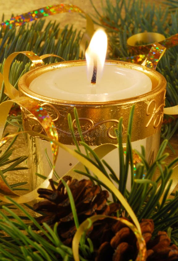 Gold christmas still-life stock photo. Image of decorate - 3610100