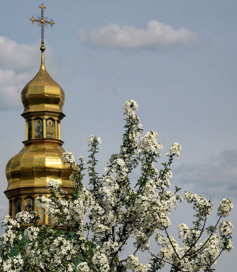 Gold church top stock photo. Image of architecture, christianity - 90822520