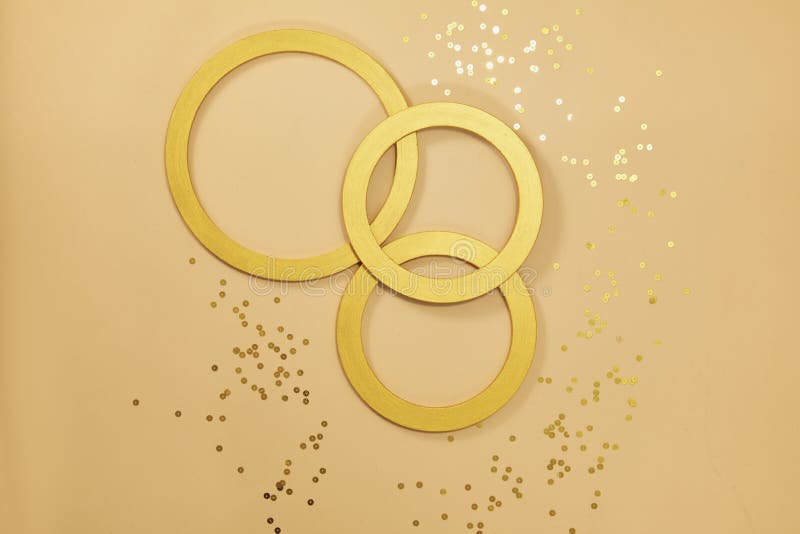 Gold Circle Design Space with Sparkling Effect Stock Photo - Image of ...