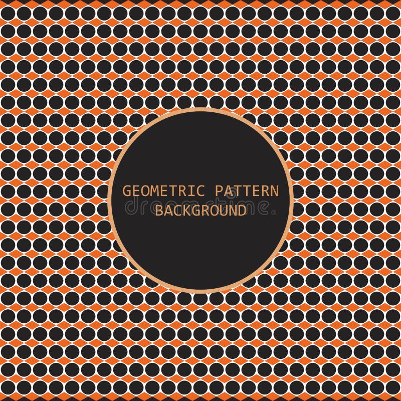 Gold Circle and Diamond Geometric Horizontal Pattern Background Stock ...