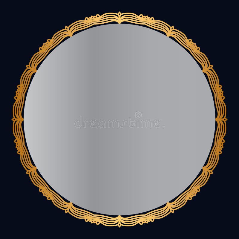 Gold Circle Frame Border Design with Gold Plated Circle Border Frame ...