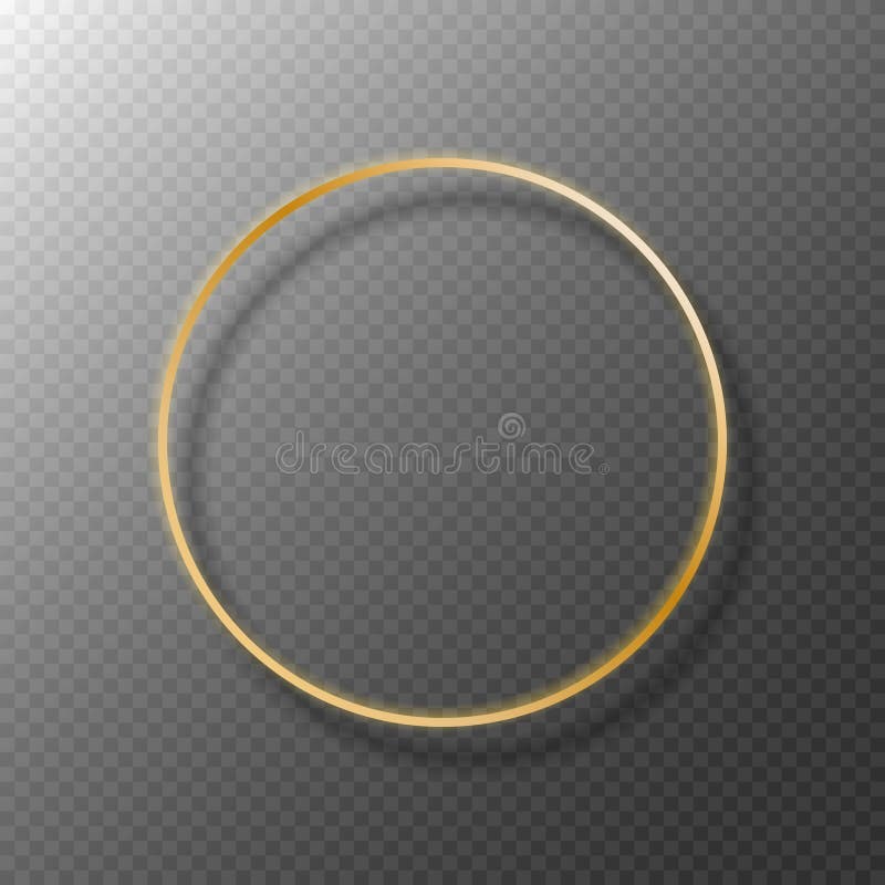 Gold Shiny Glowing Vintage Frame. Golden Luxury Realistic Rectangle ...