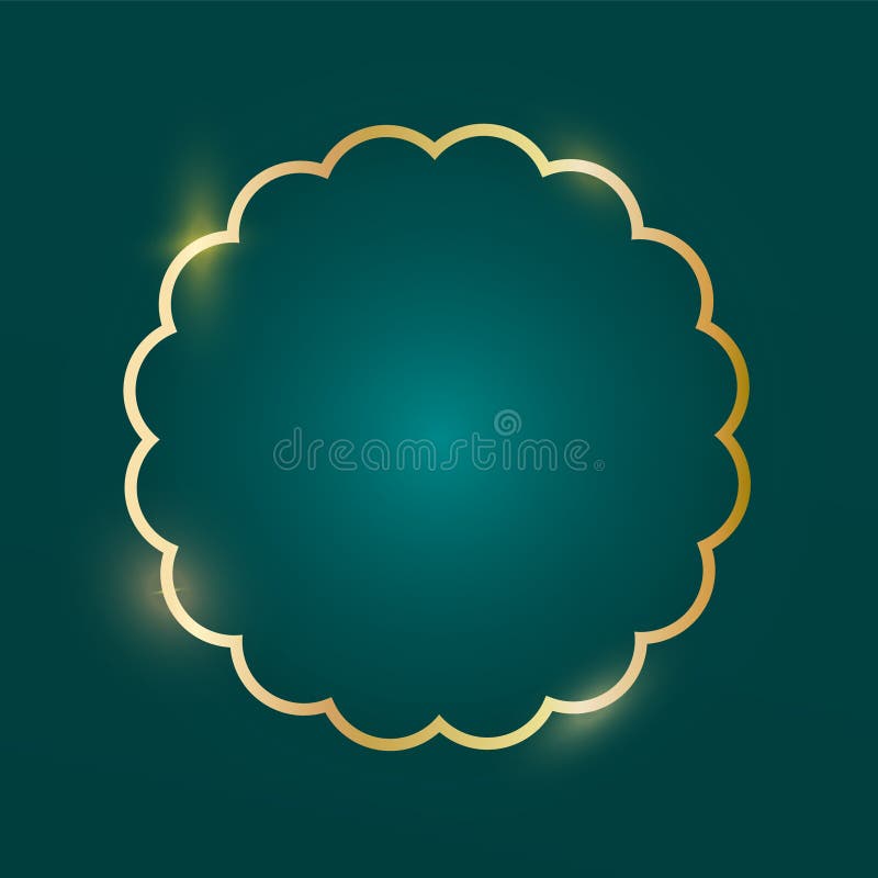 Gold Circle Frame Wavy Design Stock Vector - Illustration of flare ...