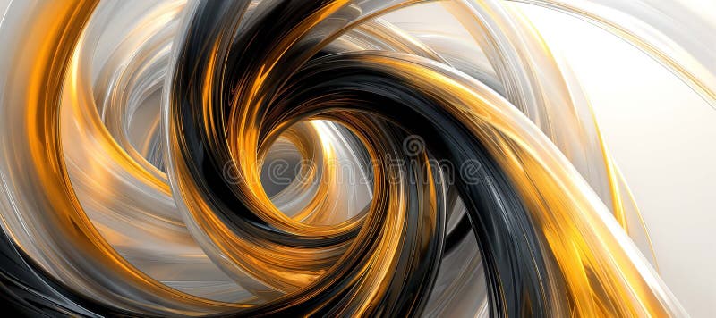 Gold Circle Hole Vortex Wave Background Stock Illustration ...