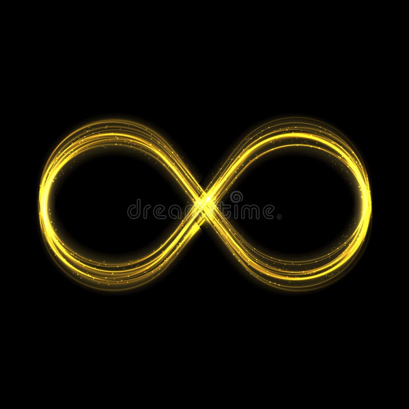 Gold infinity 3d stock illustration. Illustration of creative - 23507394