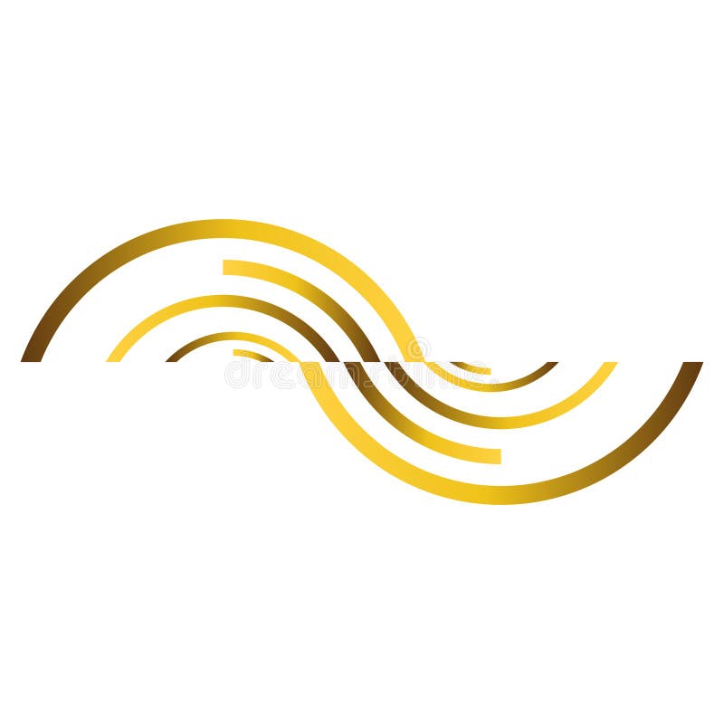 Gold Circle Design Element Isolated on White Background Stock Vector ...