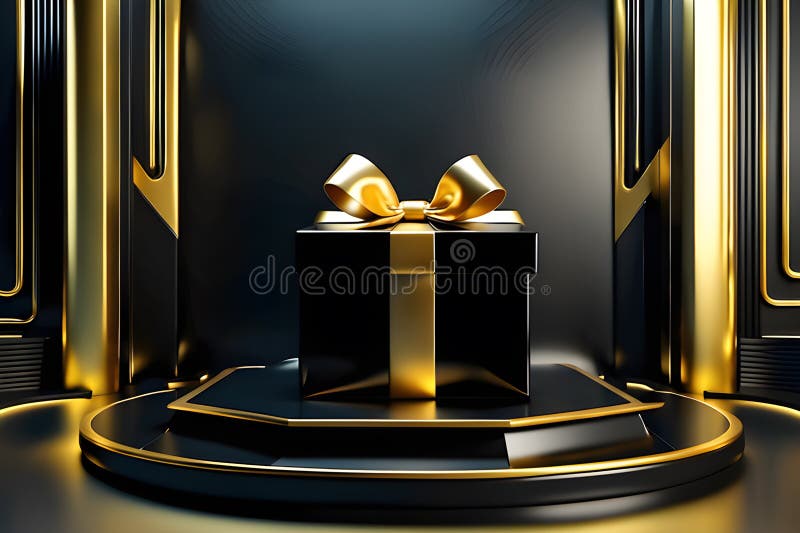 Gold Circle Pedestal in Eleglance Luxuary for Product Presentation Ai ...