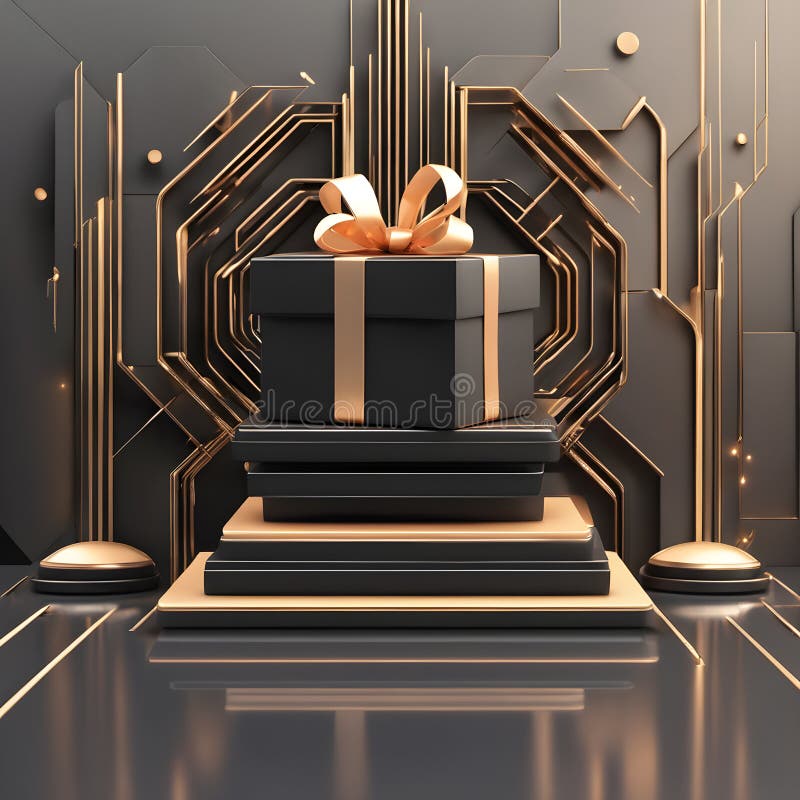 Gold Circle Pedestal in Eleglance Luxuary for Product Presentation Ai ...