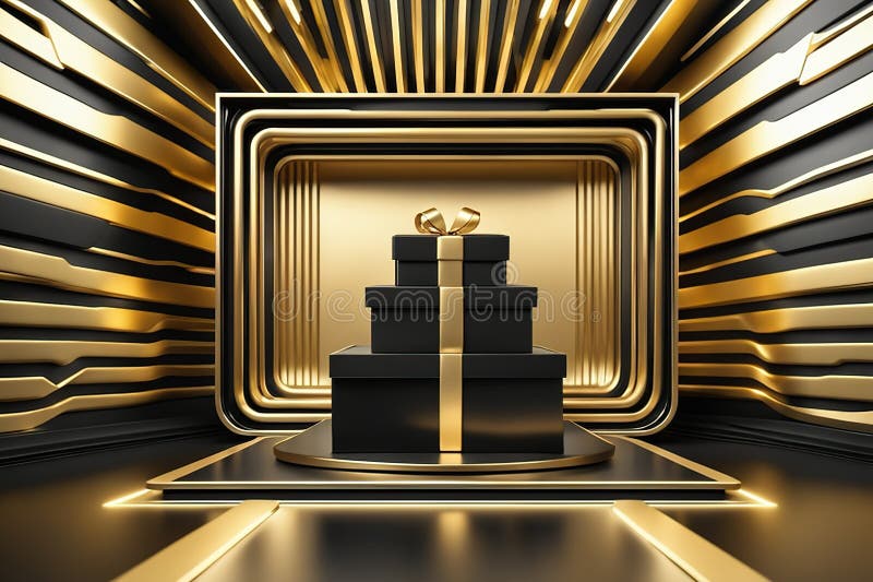 Gold Circle Pedestal in Eleglance Luxuary for Product Presentation Ai ...