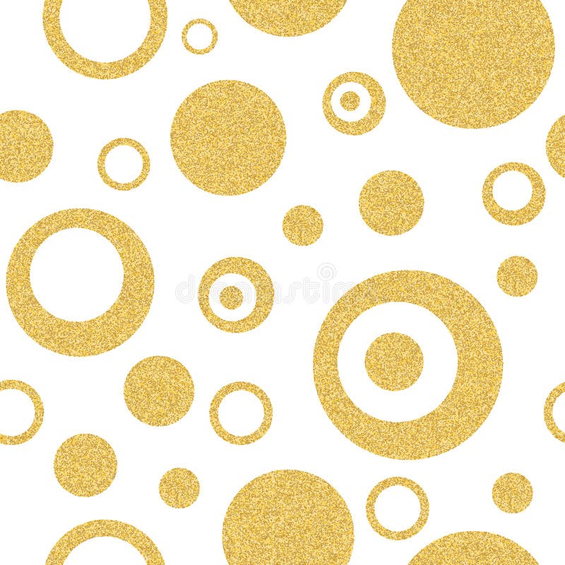 Gold Circle Seamless Background. Circle and Graphics Elements Stock ...
